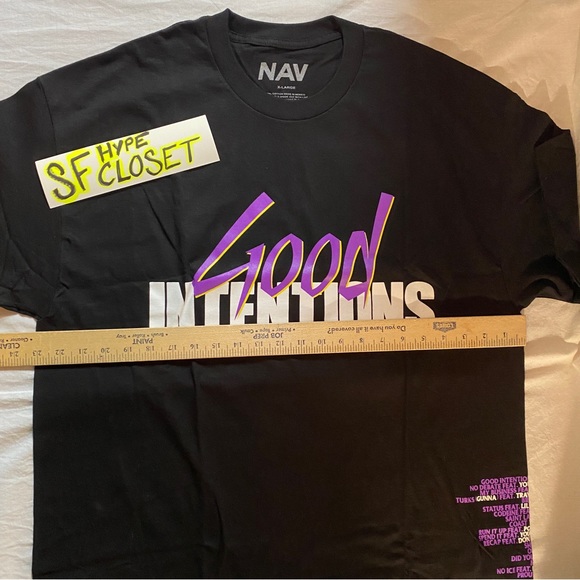 VLONE | Shirts | Vlone Good Intentions Size Xl Black Purple Doves Tee ...
